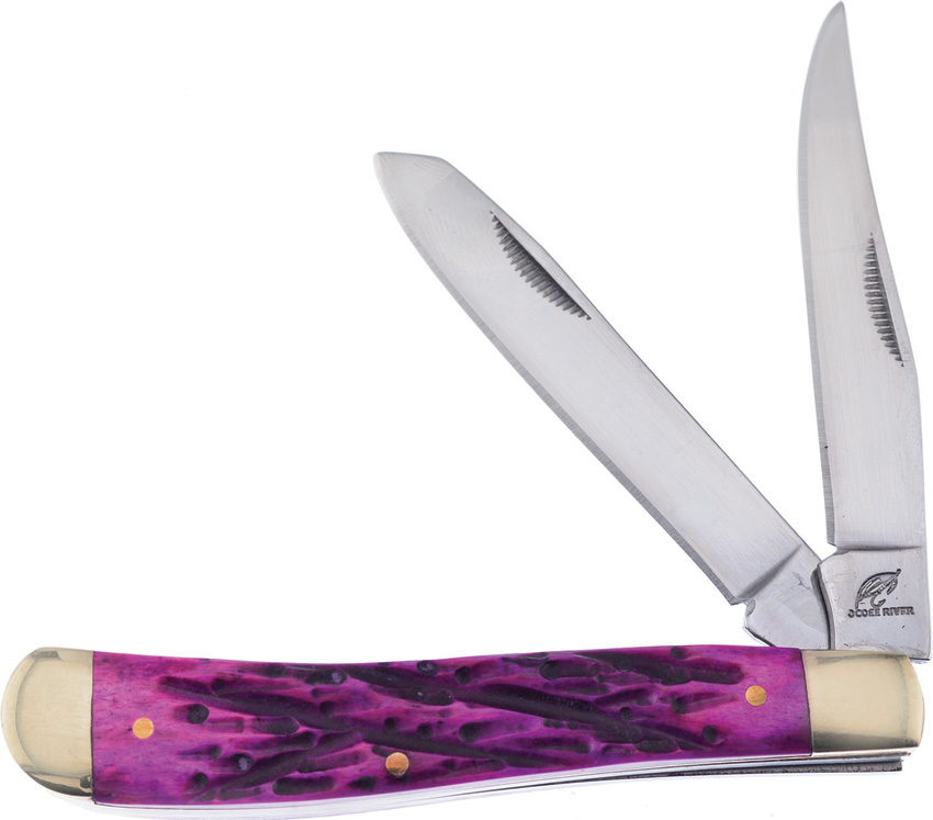 Frost Cutlery Mini Trapper Purple Bone For Sale $11.19 SMK STORE