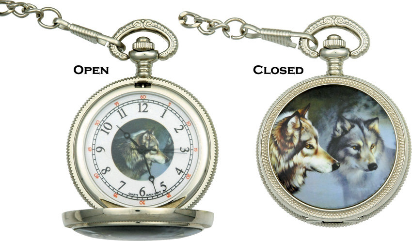 Infinity Wolf Pocket Watch For Sale $12.88 SMK STORE