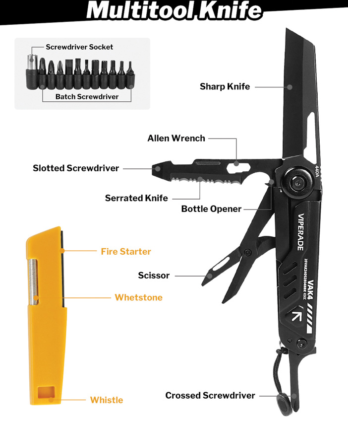 Viperade VAK4 Multi Function Knife For Sale $25.99 SMK STORE